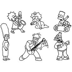 Top 10 Free Printable Simpsons Coloring Pages Online