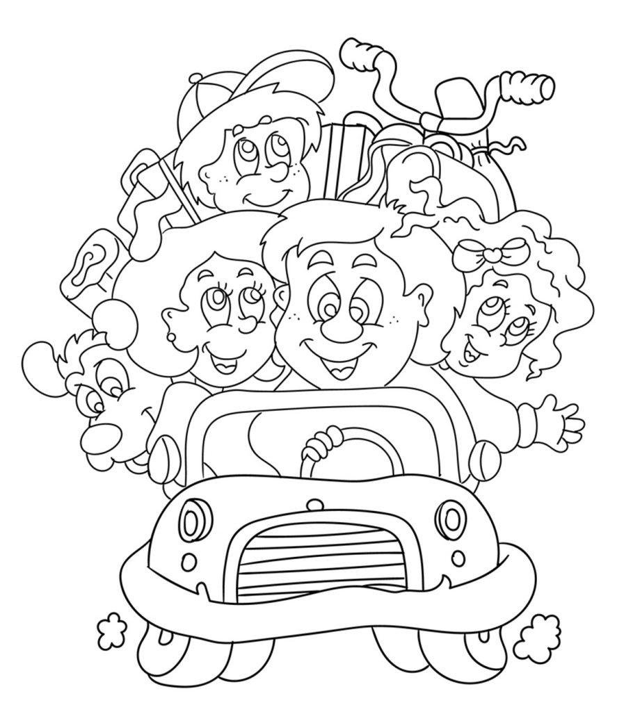 Coloring Pages Of Families Playing Together