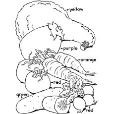 10 Free Printable Vegetables Coloring Pages For Your Toddler