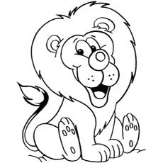 Cute Lion Coloring Pages For Kids
