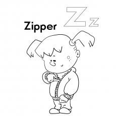 Zipper Coloring Pages For Kids