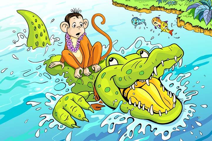'The Monkey And The Crocodile' Story For Your Kid