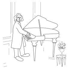 10 Beautiful Piano Coloring Pages For Your Little One