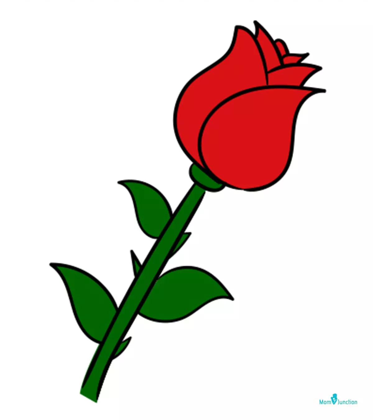 How To Draw A Rose For Kids: 8 Easy Step-By-Step Tutorial