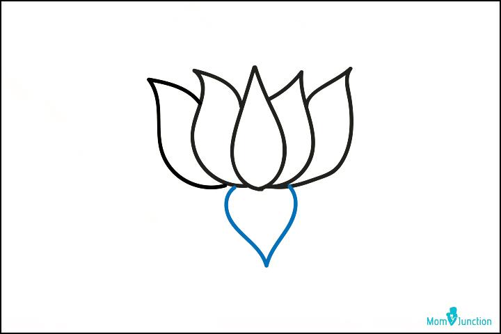 Lotus Drawing For Kids