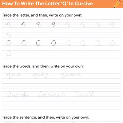 How To Write The Letter “Q” In Cursive