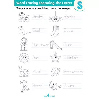 S Words For Kids Letter S Word List With Illustrations Printable
