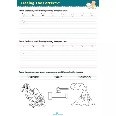 Tracing The Letter ‘V’