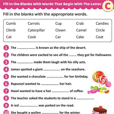 Complete The Sentences With Words That Start With "C"