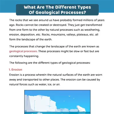 Geological Process That Shape The Earth