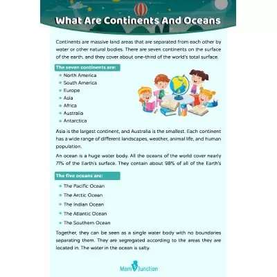 Continents And Oceans Worksheets