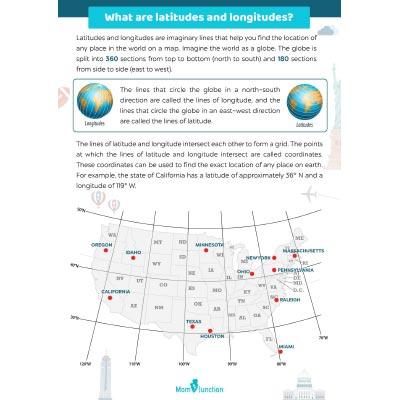 Longitude And Latitude Worksheets For Kids