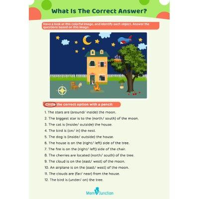 Position And Directions Worksheets For Kids