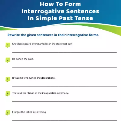 Simple Past Tense Interrogative Sentences Exercises Exercise