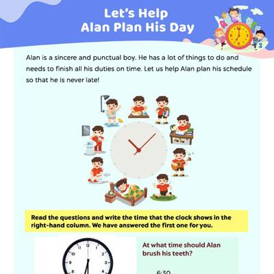 Telling Time Worksheets: Reading Half Hour