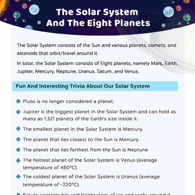 Second Grade Solar System Printables