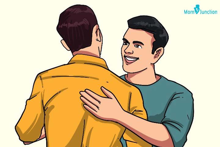 Guy Friends Hugging