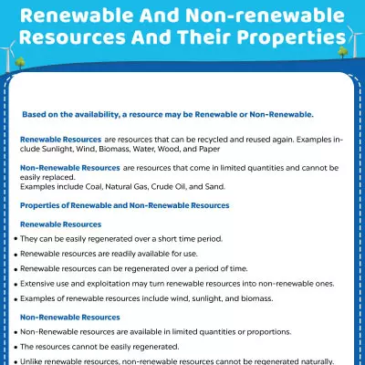 Renewable And Non-renewable Resources And Their Properties