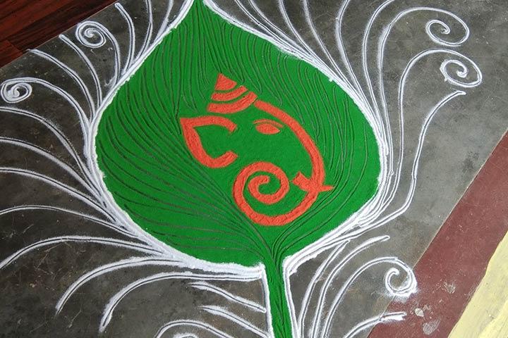 Rangoli Designs With Theme Go Green