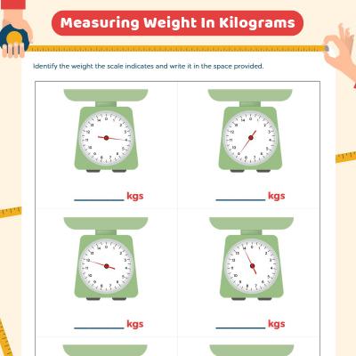 Measuring Worksheets: Weight In The Metric System