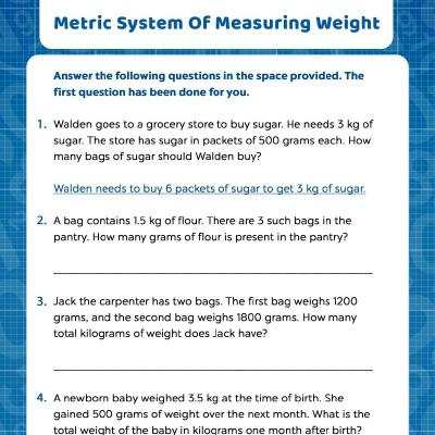 Convert Weights Between Customary & Metric Units