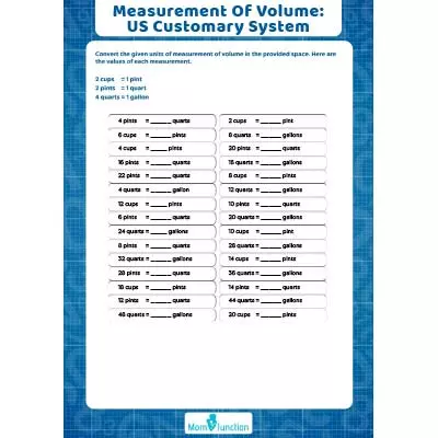 Units For The Measurement Of Capacity - Cups, Pins, Quarts & Gallons