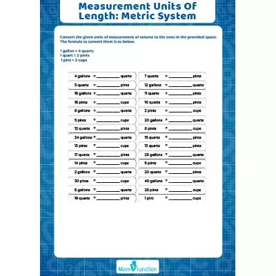 Volume Conversions Worksheet