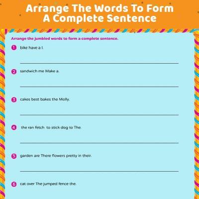 Excercises On Jumbled Sentences For Kids | MomJunction