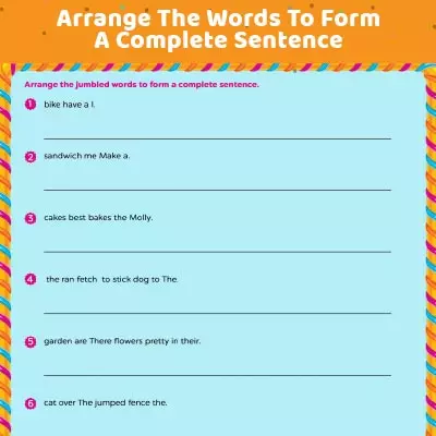 Excercises On Jumbled Sentences
