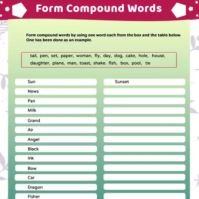 Complete The Compound Words