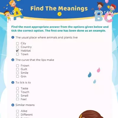 Find The Correct Meaning From The Given Options