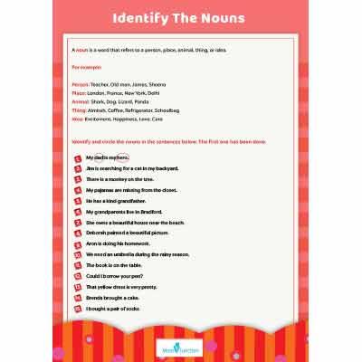 Identify And Circle The Nouns