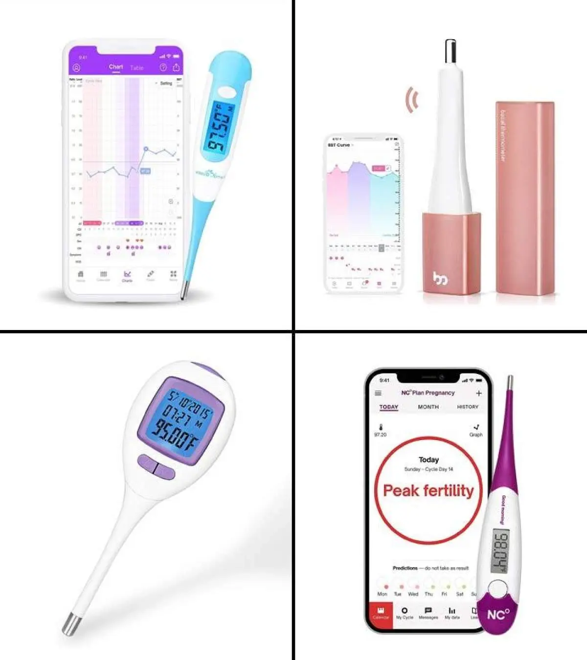 Basal Body Thermometer For Ovulation Femometer Smart Basal Thermometer ...