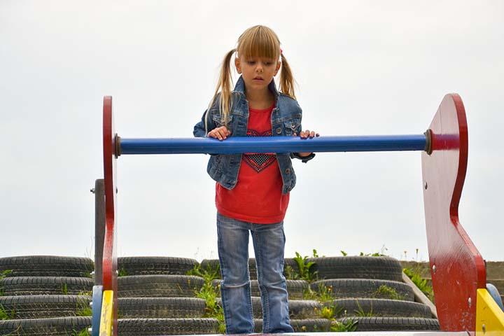 Frightened Child Running