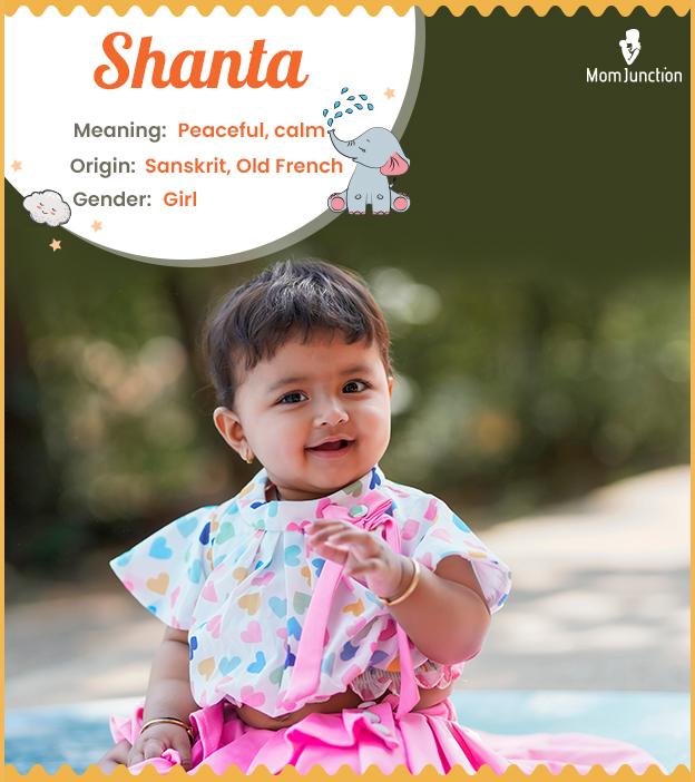 Shanta Name Meaning, Origin, History, And Popularity