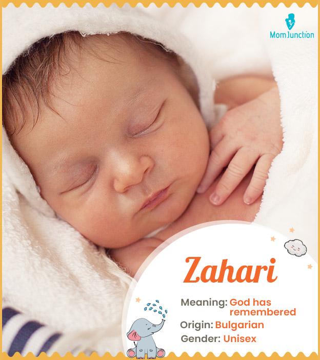 Zahari Name, Meaning, Origin, History, And Popularity