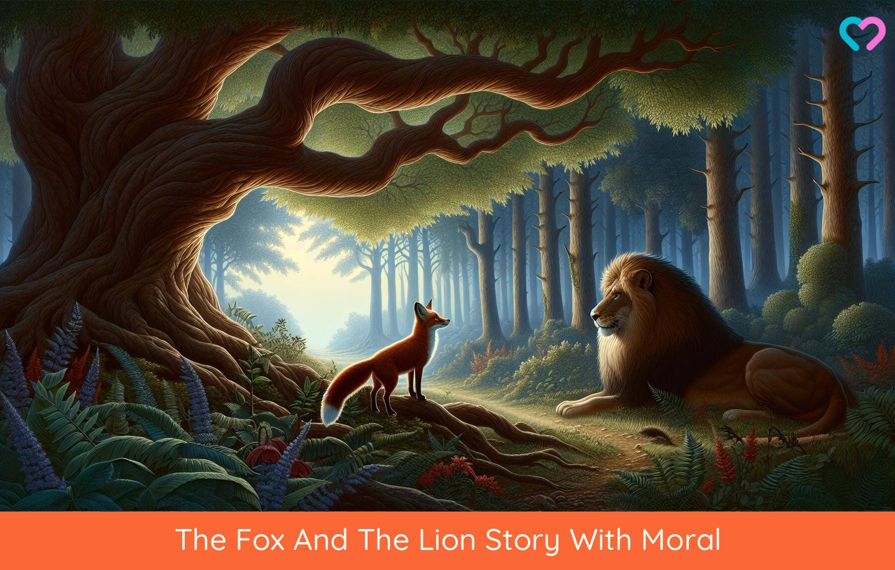 The Fox And The Lion Story With Moral | MomJunction